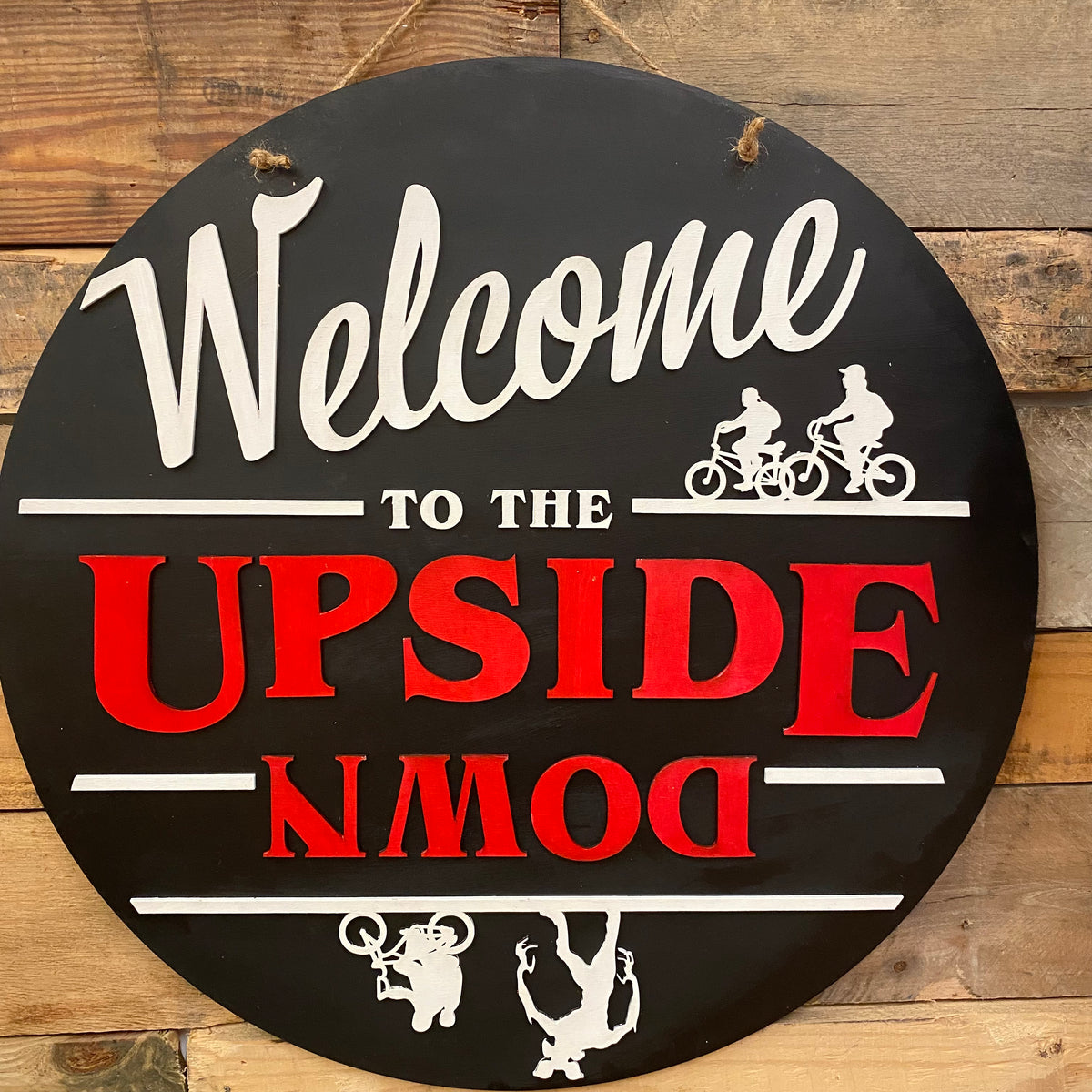 Upside Down Welcome Signs Funny Retro Metal Tin Sign Welcome To The
